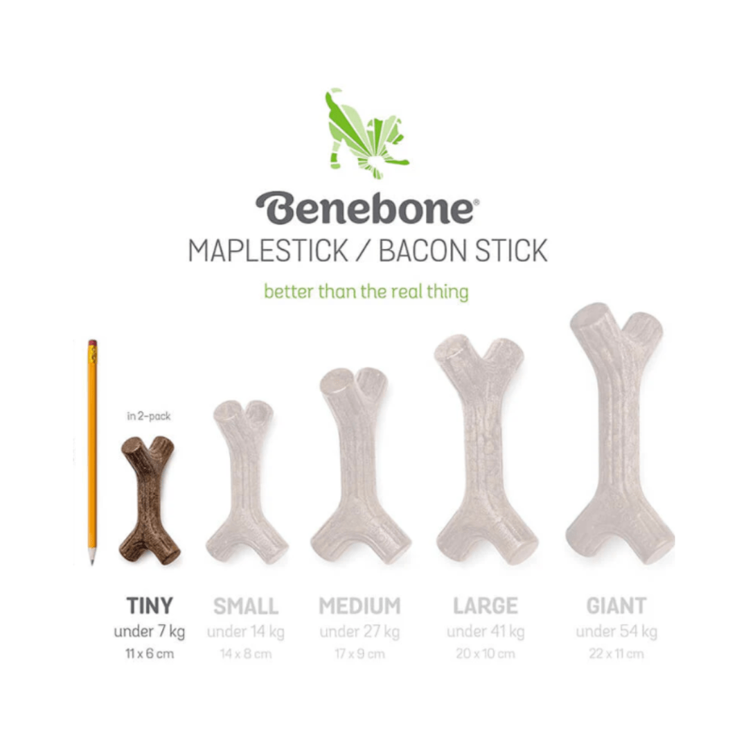 BENEBONE STICK & ZAGGLER DOG CHEW TOY MAPLE & BACON - Aqua Mascotas